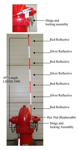 Vait Products - LRHM-5900: Hinged Hydrant Marker